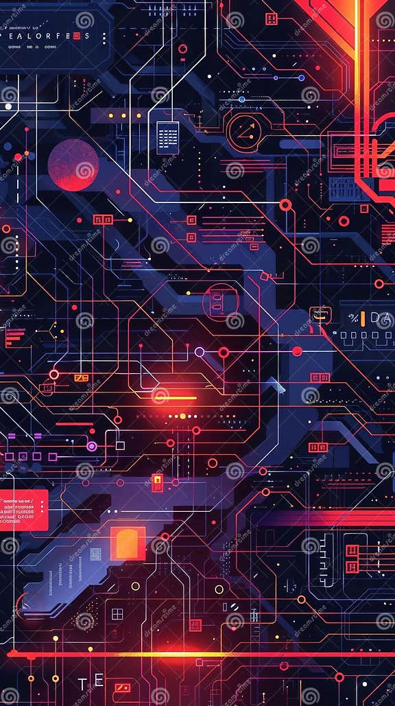 Illustration of a Client Journey Map with Client Text on an Electronic Mainboard Background with ...