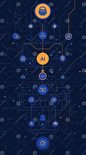 Illustration of a Client Support Flowchart with Client Text Integrated ...