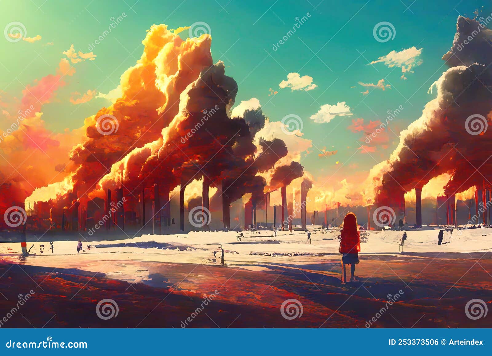 Climate Change, Climate Apocalypse, Pollution, Wildfires Stock ...