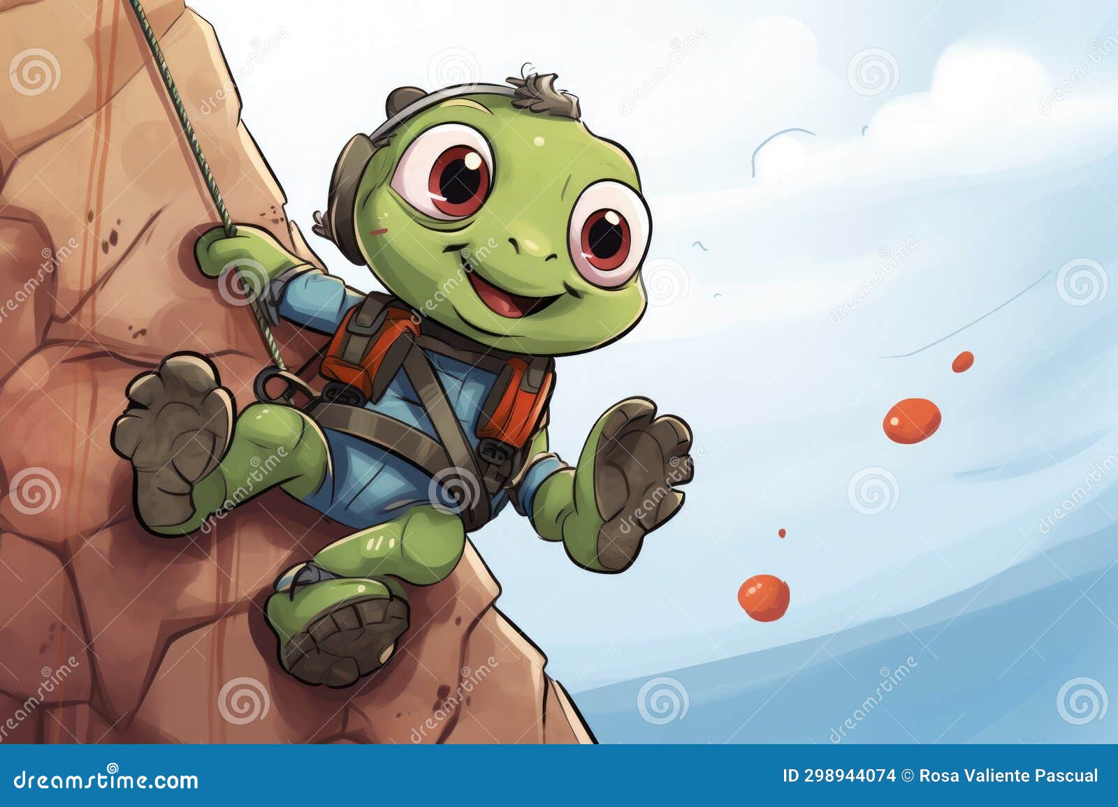 Illustration of Climbing Turtle in a Mountain Stock Illustration ...