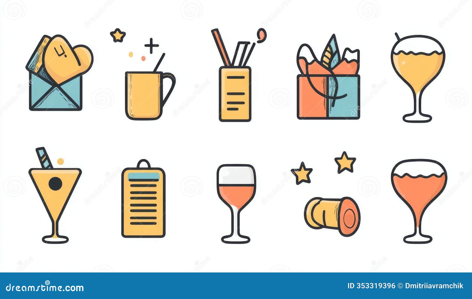 An Illustration with a Clipboard and Checklist. it is a Continuous Line ...