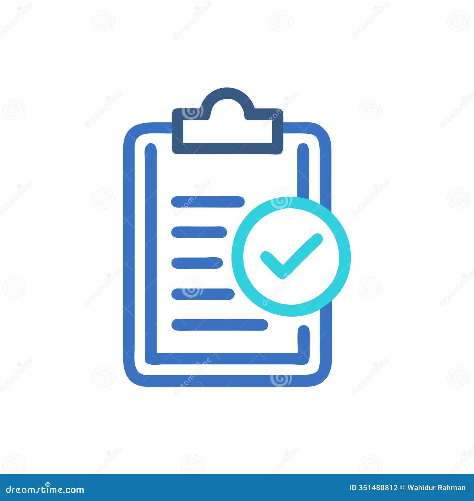 Clipboard with Checkmark Illustration Stock Illustration - Illustration ...
