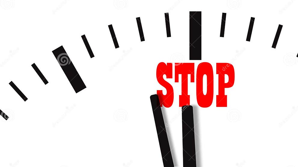 Clock Countdown To Word STOP Stock Illustration - Illustration of fast ...
