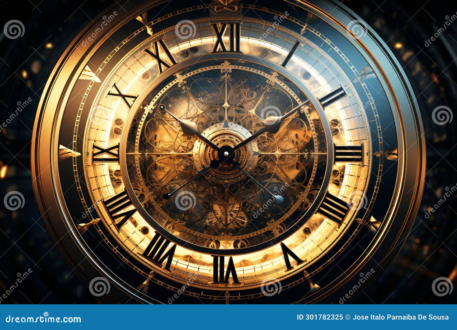 Illustration of a Clock Face Showing the Final Stock Illustration ...