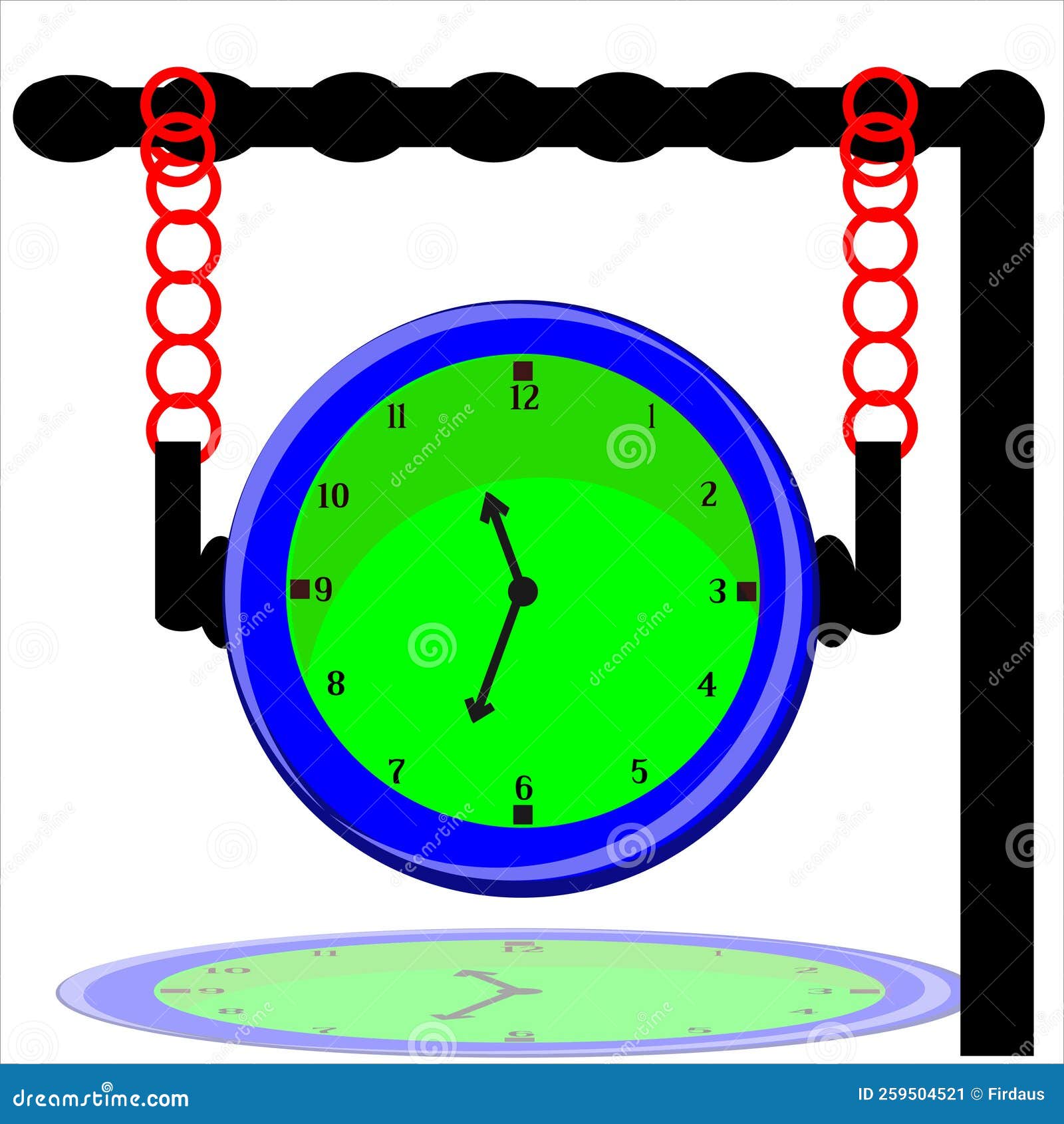 Illustration Clock for Unique Timekeeping Stock Vector - Illustration ...