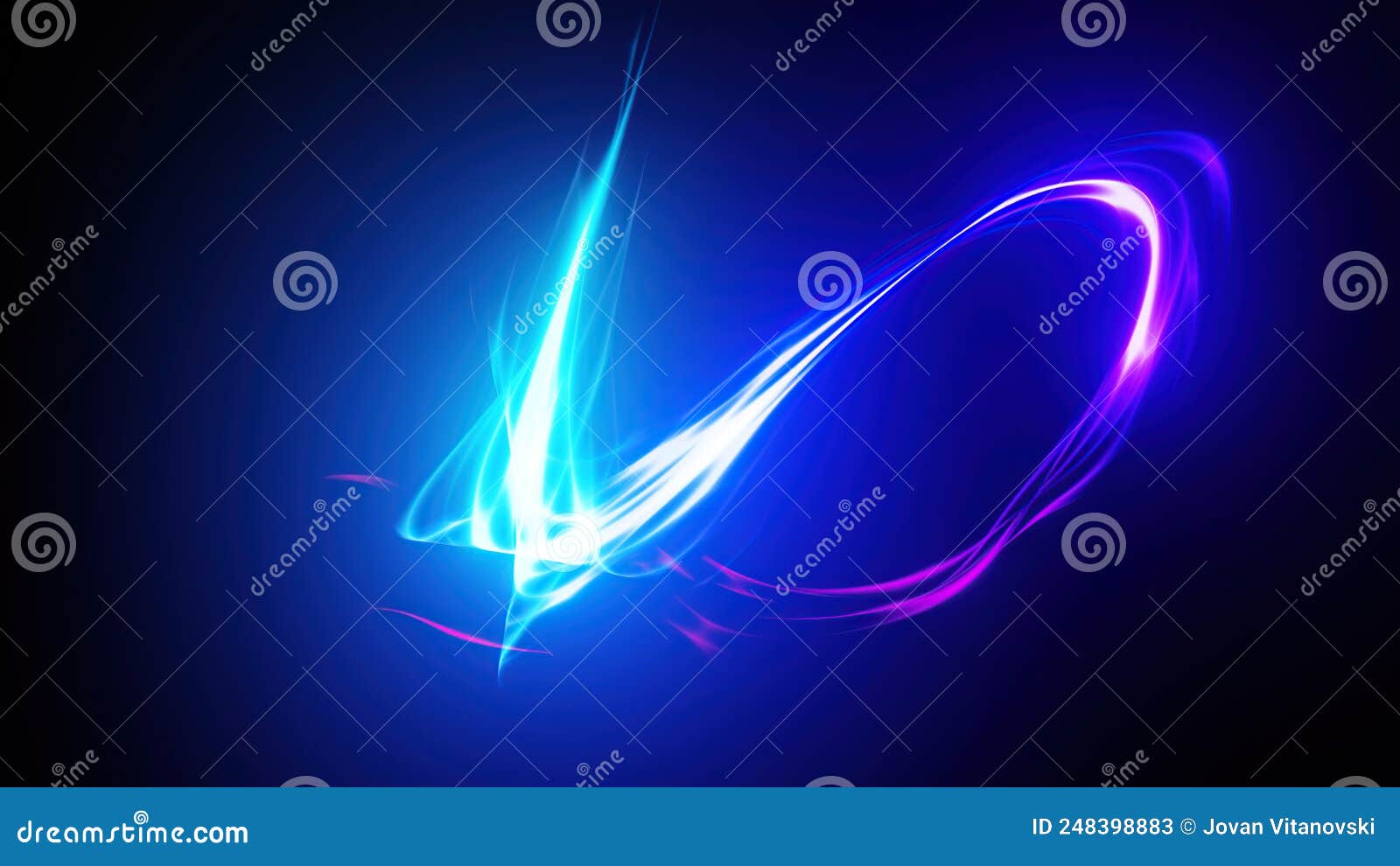Illustration - Close-up of Abstract Red Light Trail Against Black ...