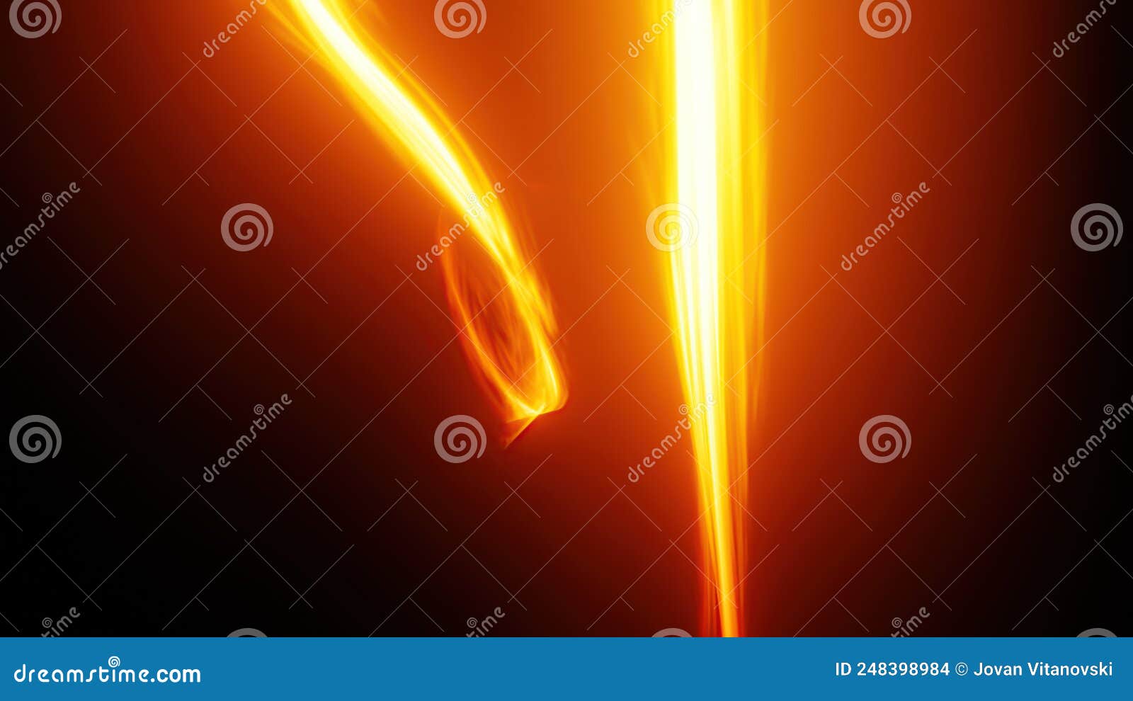 Illustration - Close-up of Abstract Red Light Trail Against Black ...