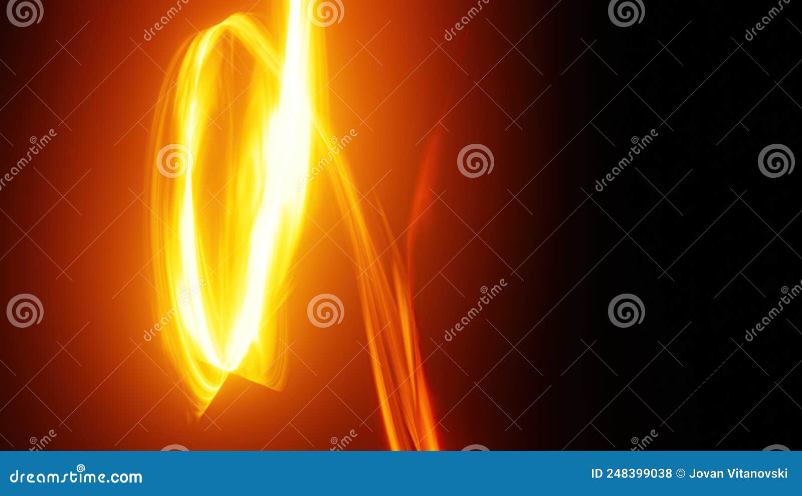 Illustration - Close-up of Abstract Red Light Trail Against Black ...