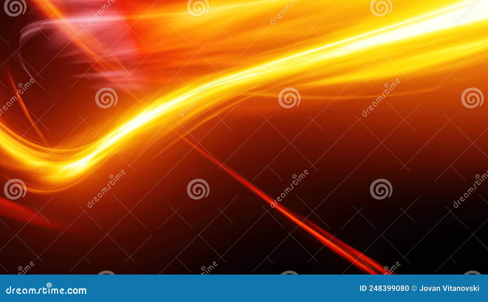 Illustration - Close-up of Abstract Red Light Trail Against Black ...