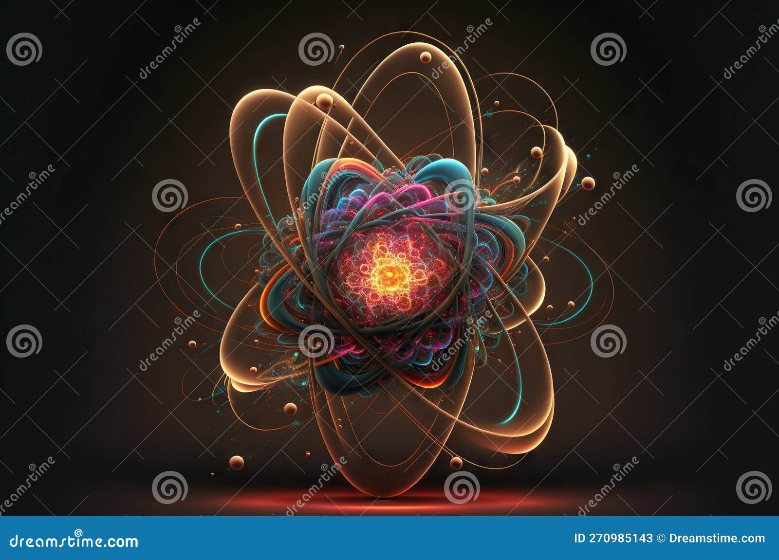 Illustration of the Close Up Atom Stock Illustration - Illustration of ...