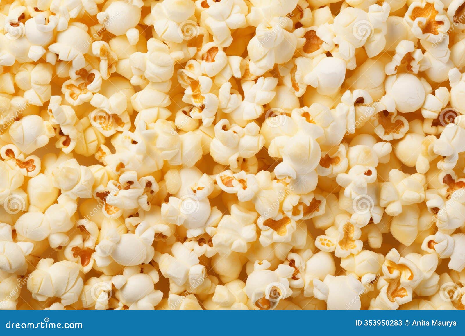 Illustration of a Close Up Photo of Popcorn from an Abstract ...