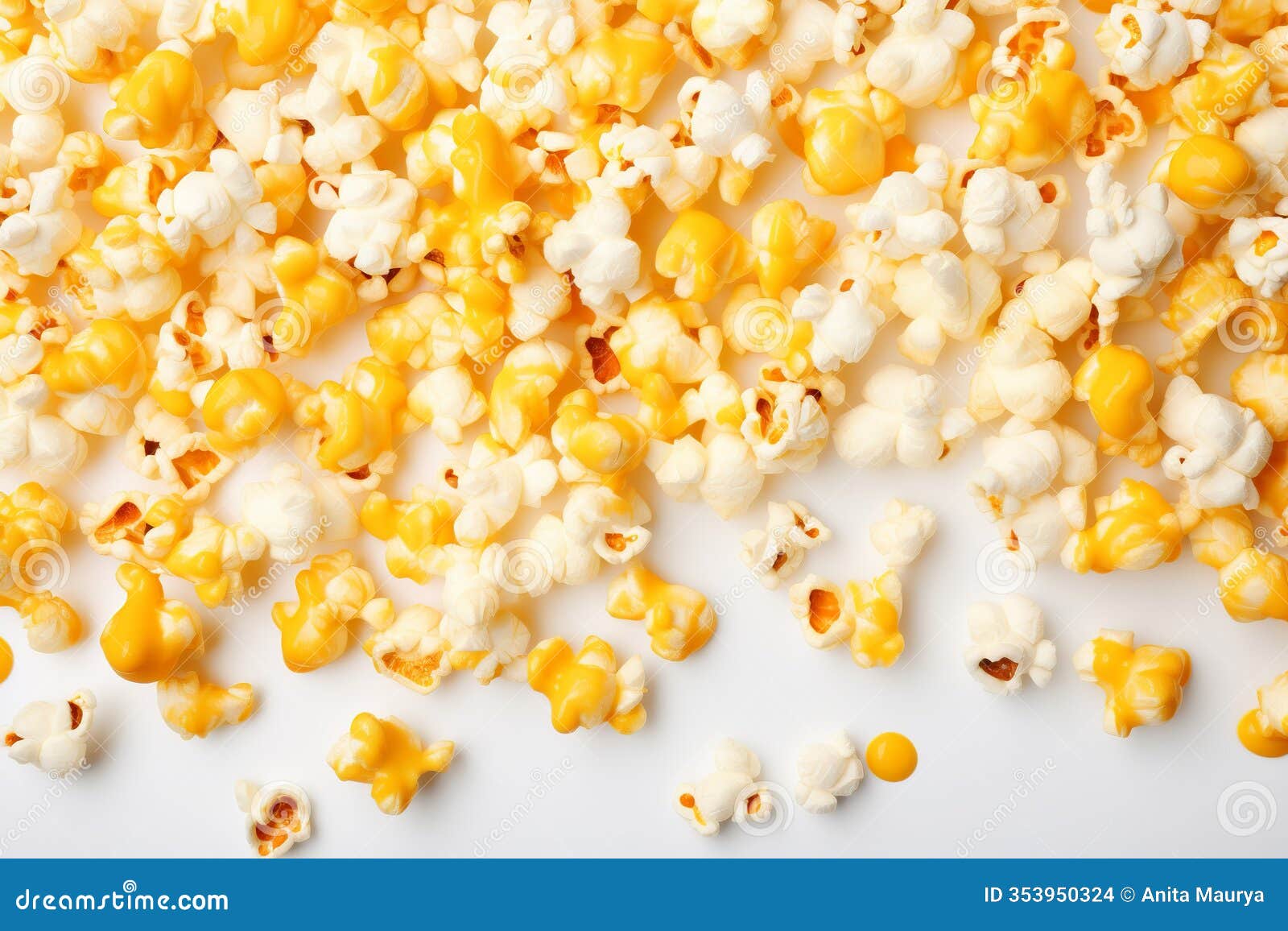 Illustration of a Close Up Photo of Popcorn from an Abstract ...