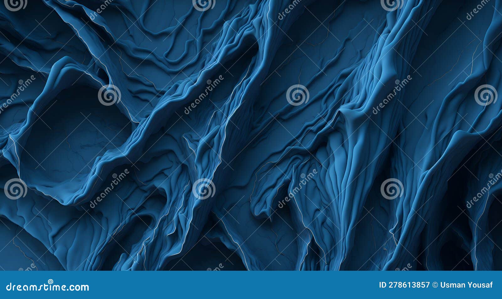 A Close Up View of a Blue Rock Formation Created with Generative AI ...