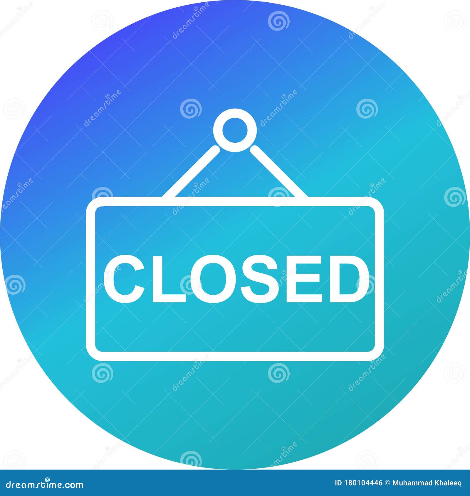 Illustration Closed Sign Icon for Personal and Commercial Use. Stock ...