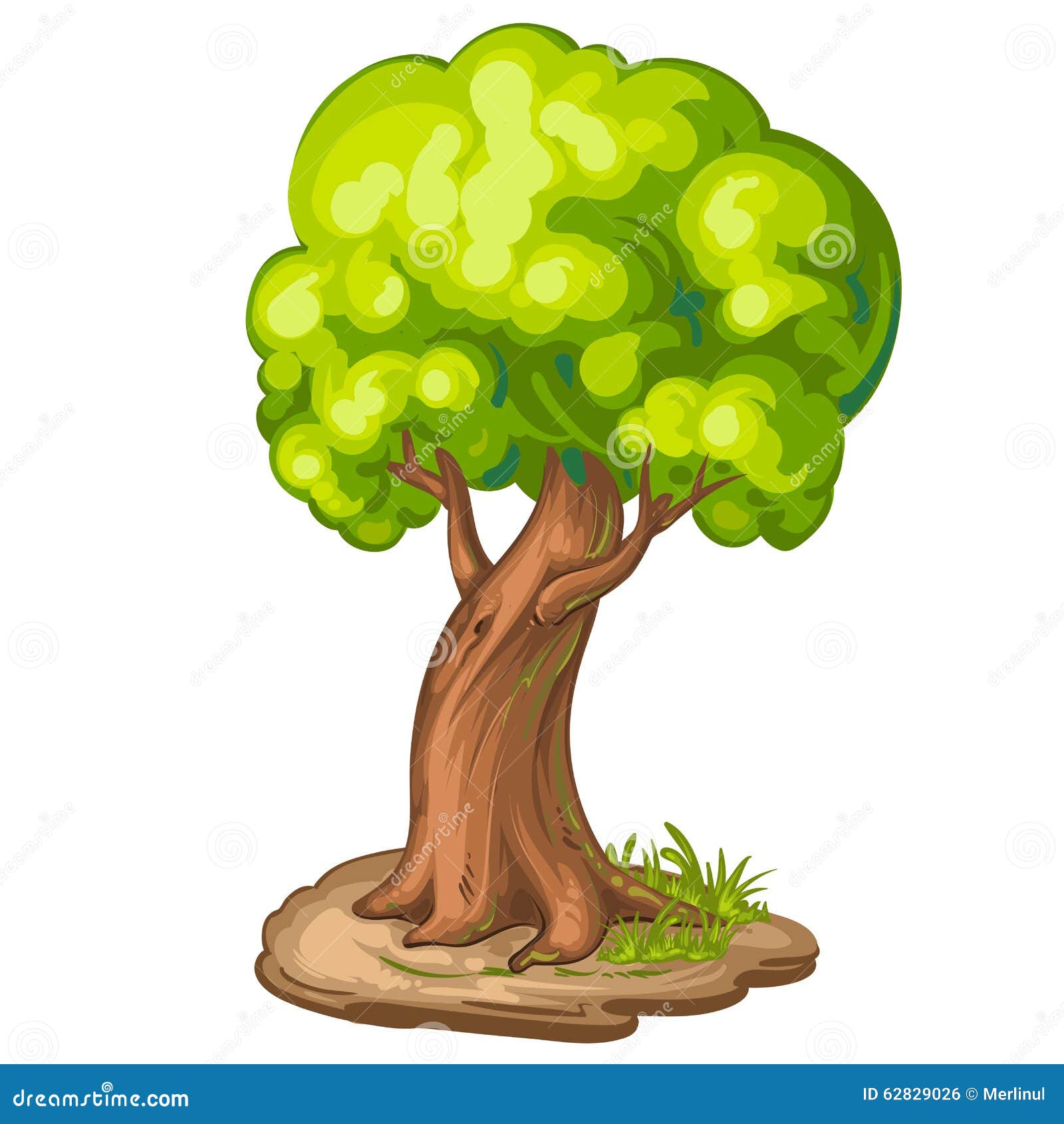 Illustration of a Closeup Tree Stock Vector - Illustration of fresh ...