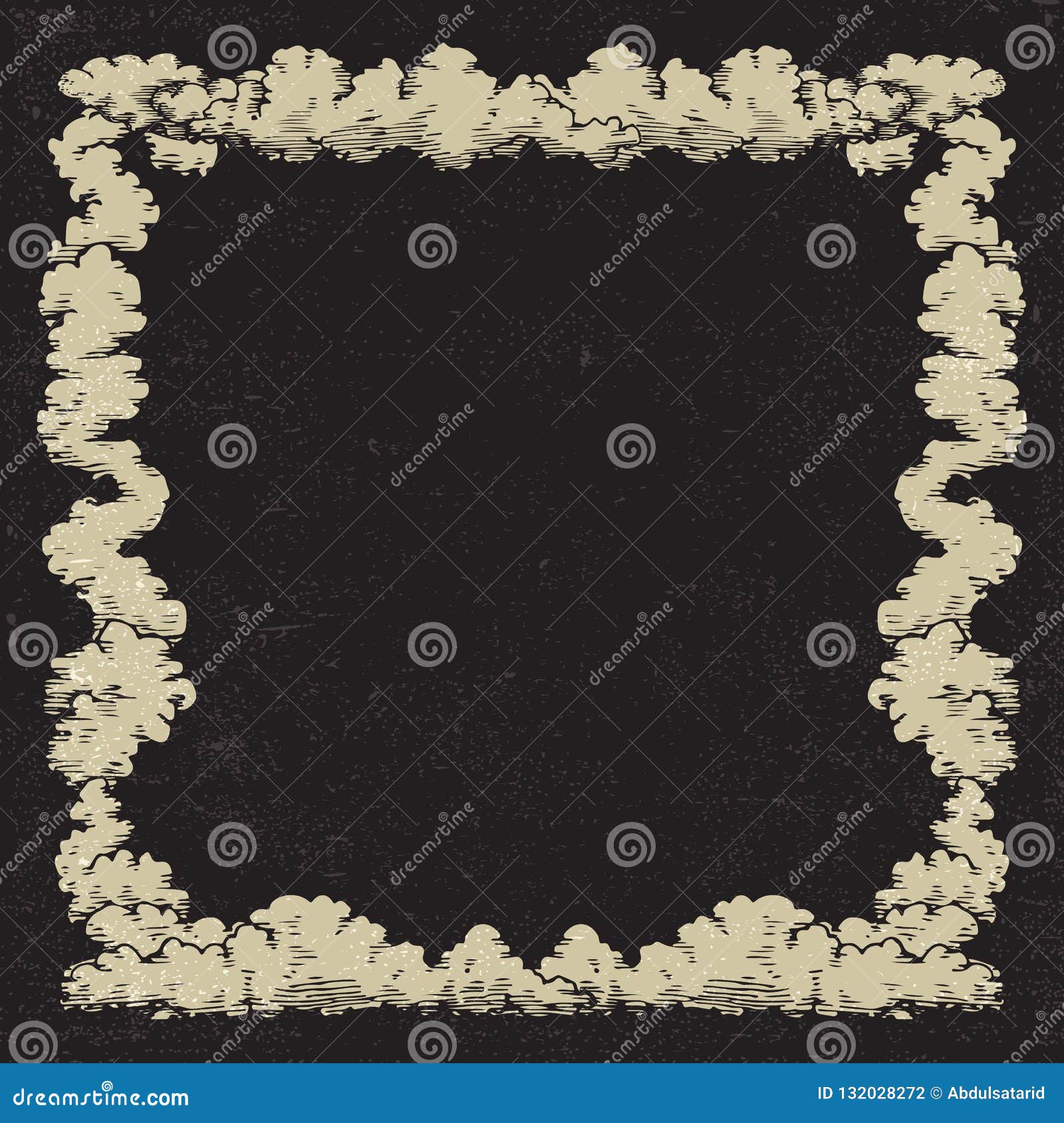 Cloud frame stock vector. Illustration of cloudy, drawing - 132028272