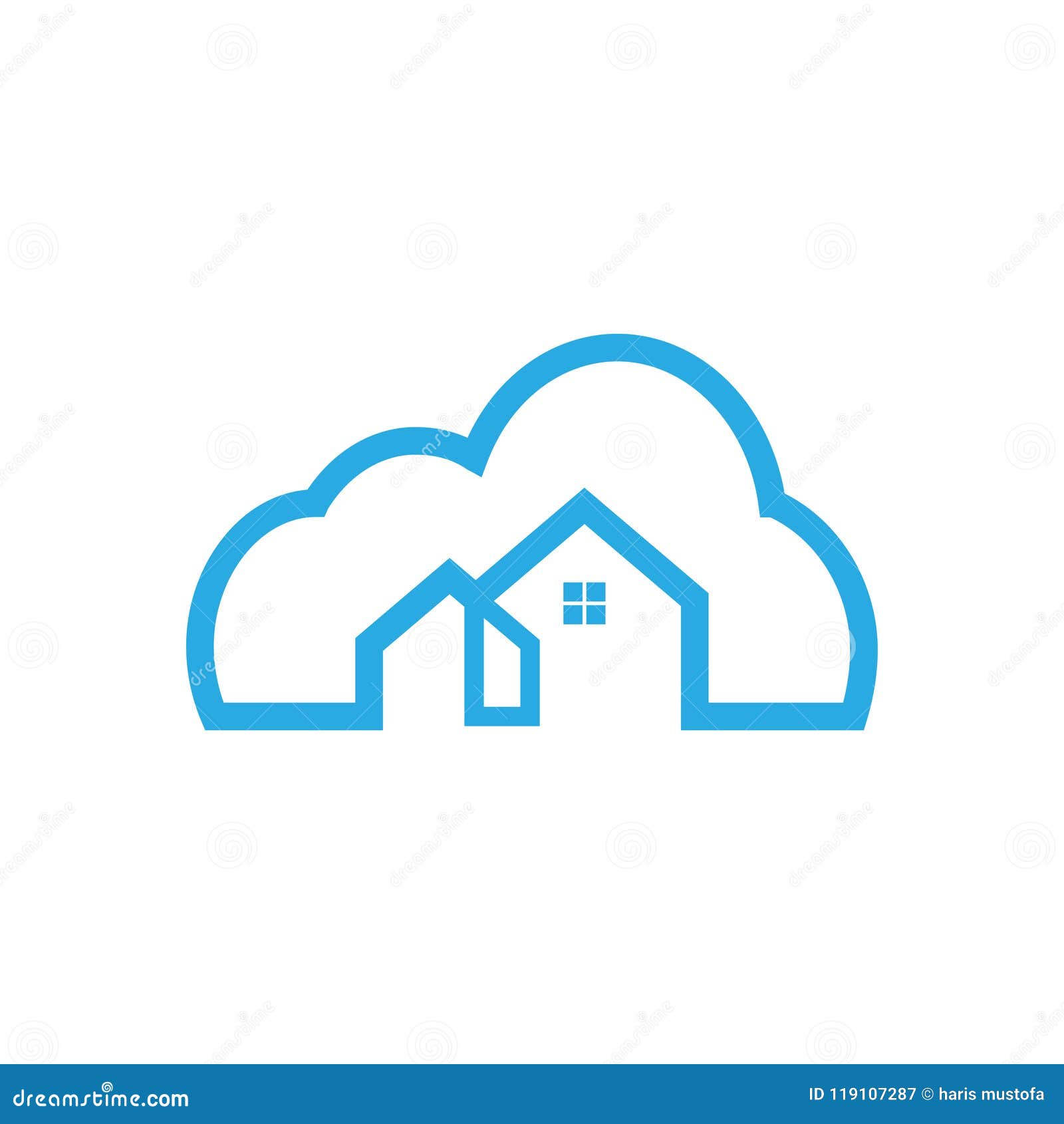 Illustration of Cloud House Logo Icon Template Stock Vector ... Illustration of Cloud House Logo Icon Template Stock Vector ...
