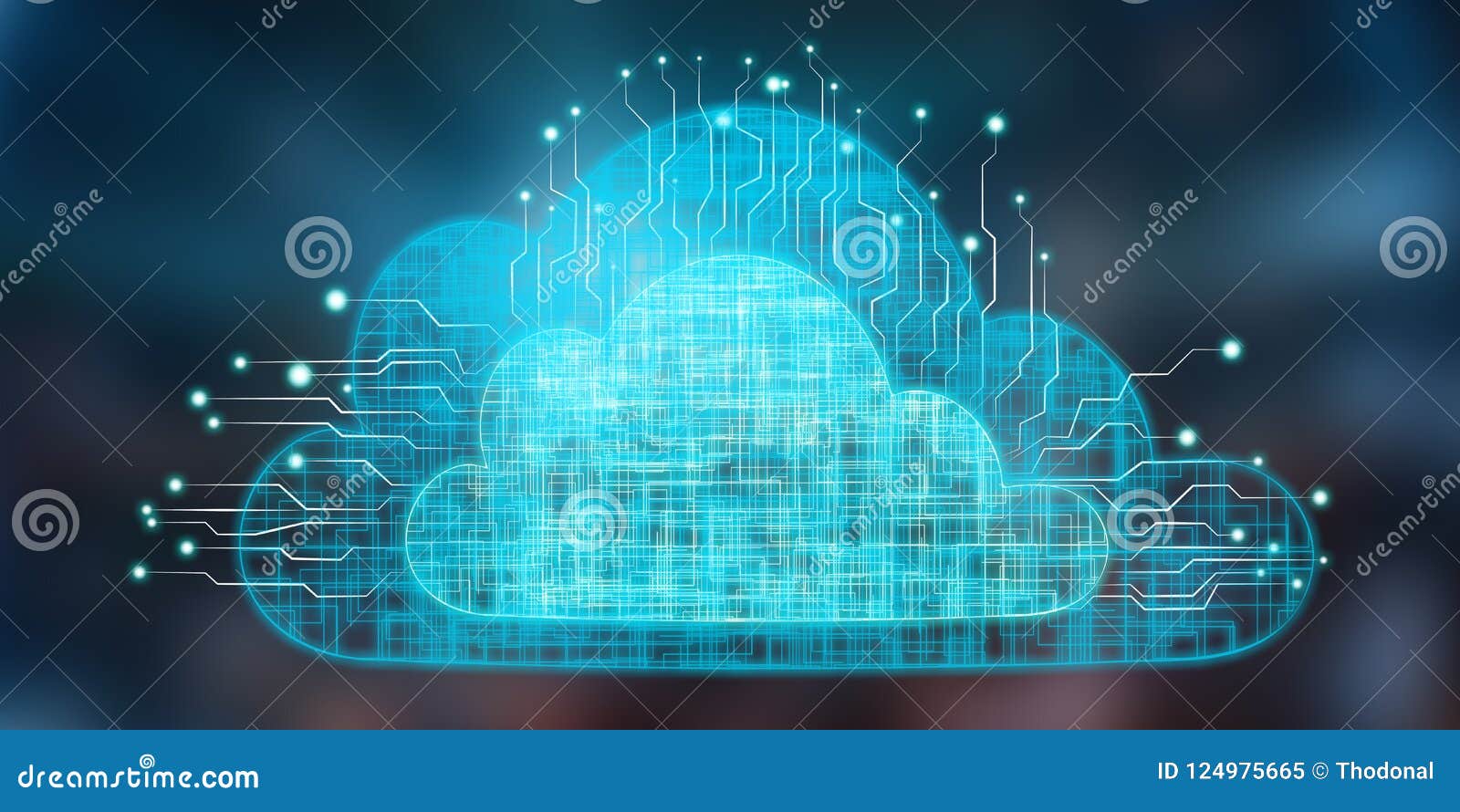 Concept of Cloud Networking Stock Illustration - Illustration of ...