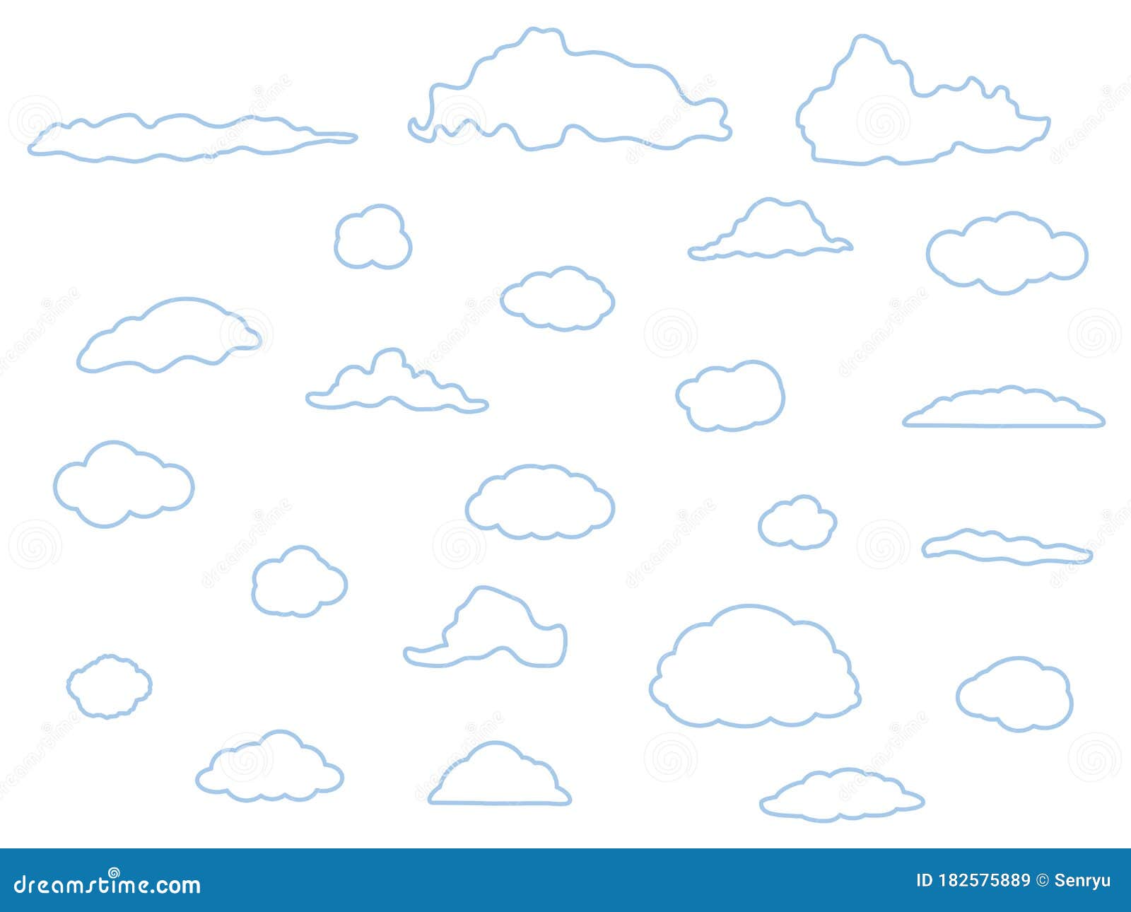 Cloud set stock vector. Illustration of icon, abstract - 182575889