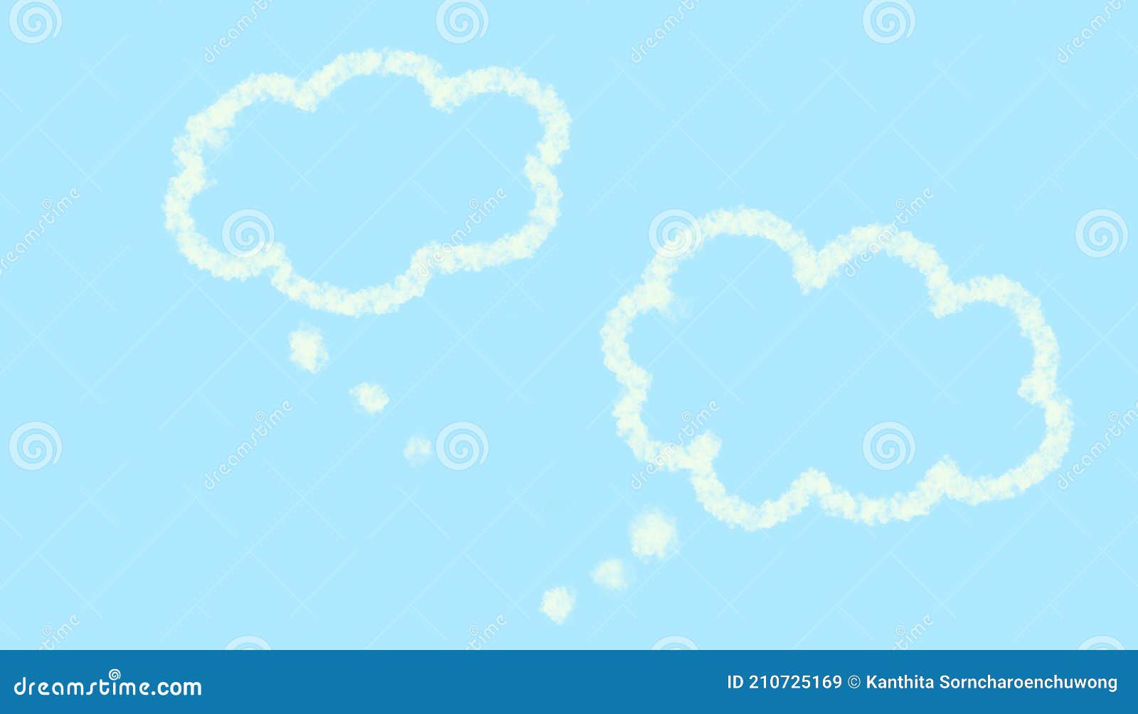 Illustration Cloud Text Box Hands Draw Abstract Background. Stock ...