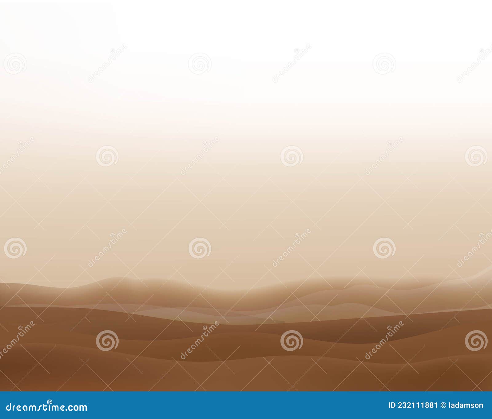 Illustration with Clouds and Desert Stock Vector - Illustration of ...