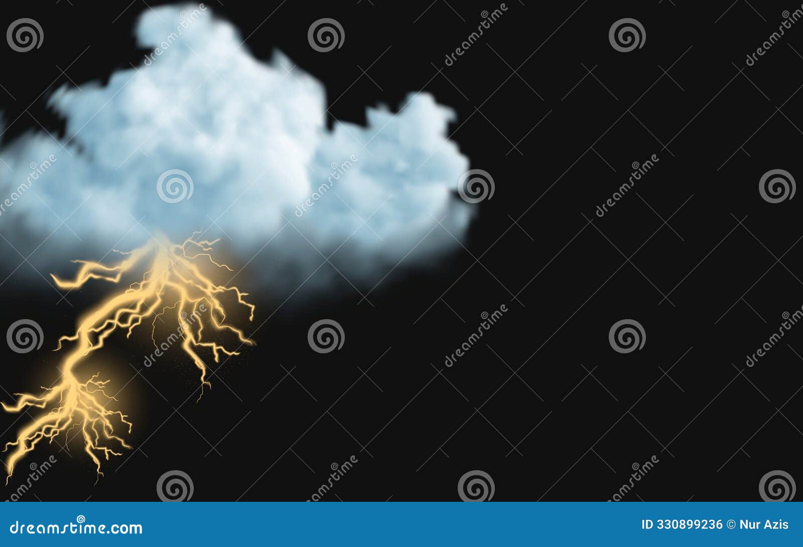 Illustration of Clouds and Scary Lightning Stock Illustration ...