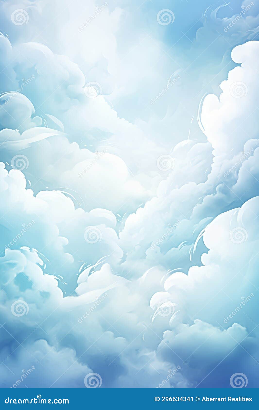 An Illustration of Clouds in the Sky Stock Illustration - Illustration ...