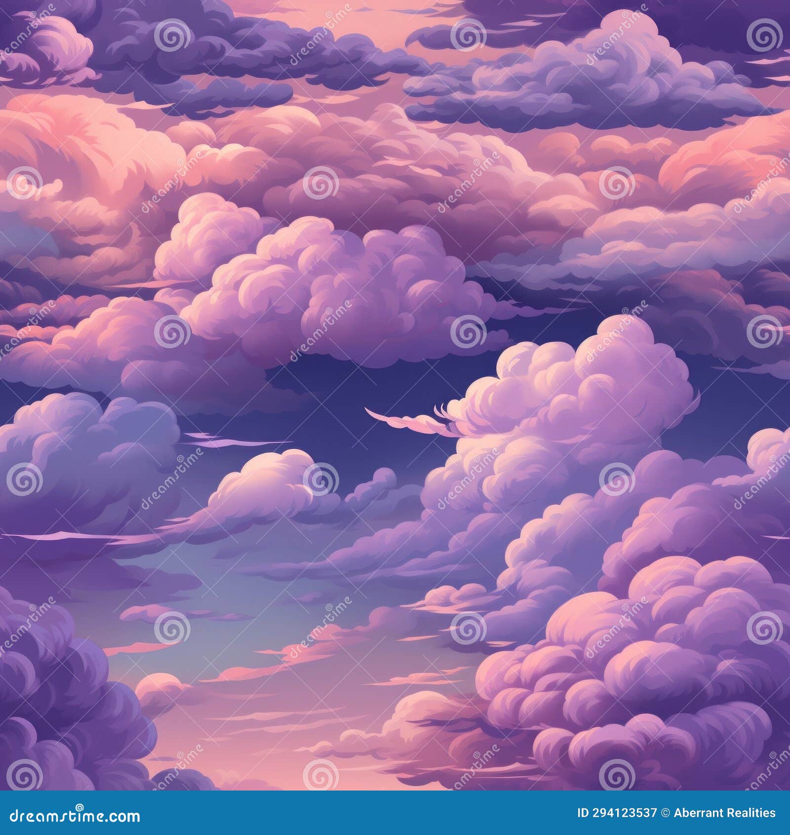 An Illustration of Clouds in the Sky Stock Illustration - Illustration ...