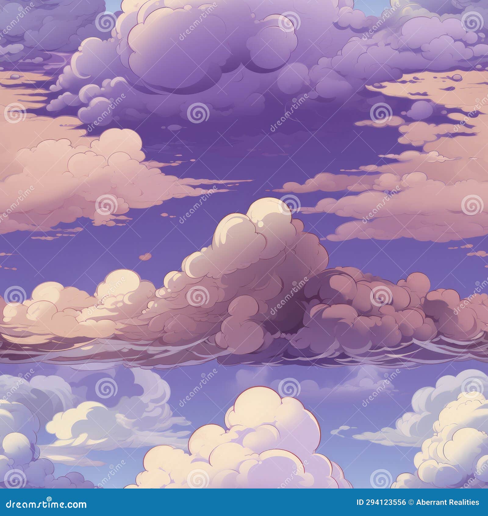 An Illustration of Clouds in the Sky Stock Illustration - Illustration ...