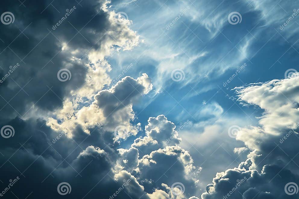Cloudscape Has Been Developing in Gorgeous Form, the Vast Blue Sky and Clouds Sky Stock ...