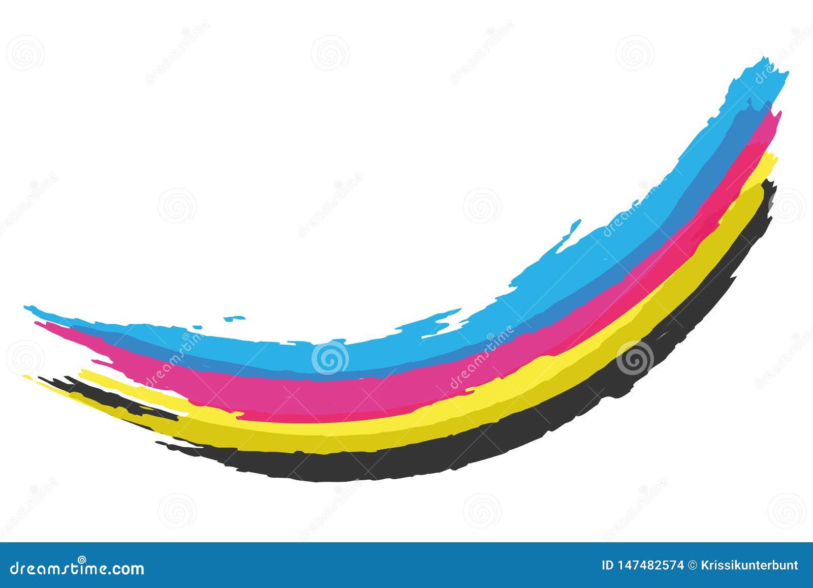 Illustration of Cmyk Printing Color Wave with Splashes of Color ... Illustration of Cmyk Printing Color Wave with Splashes of Color ...