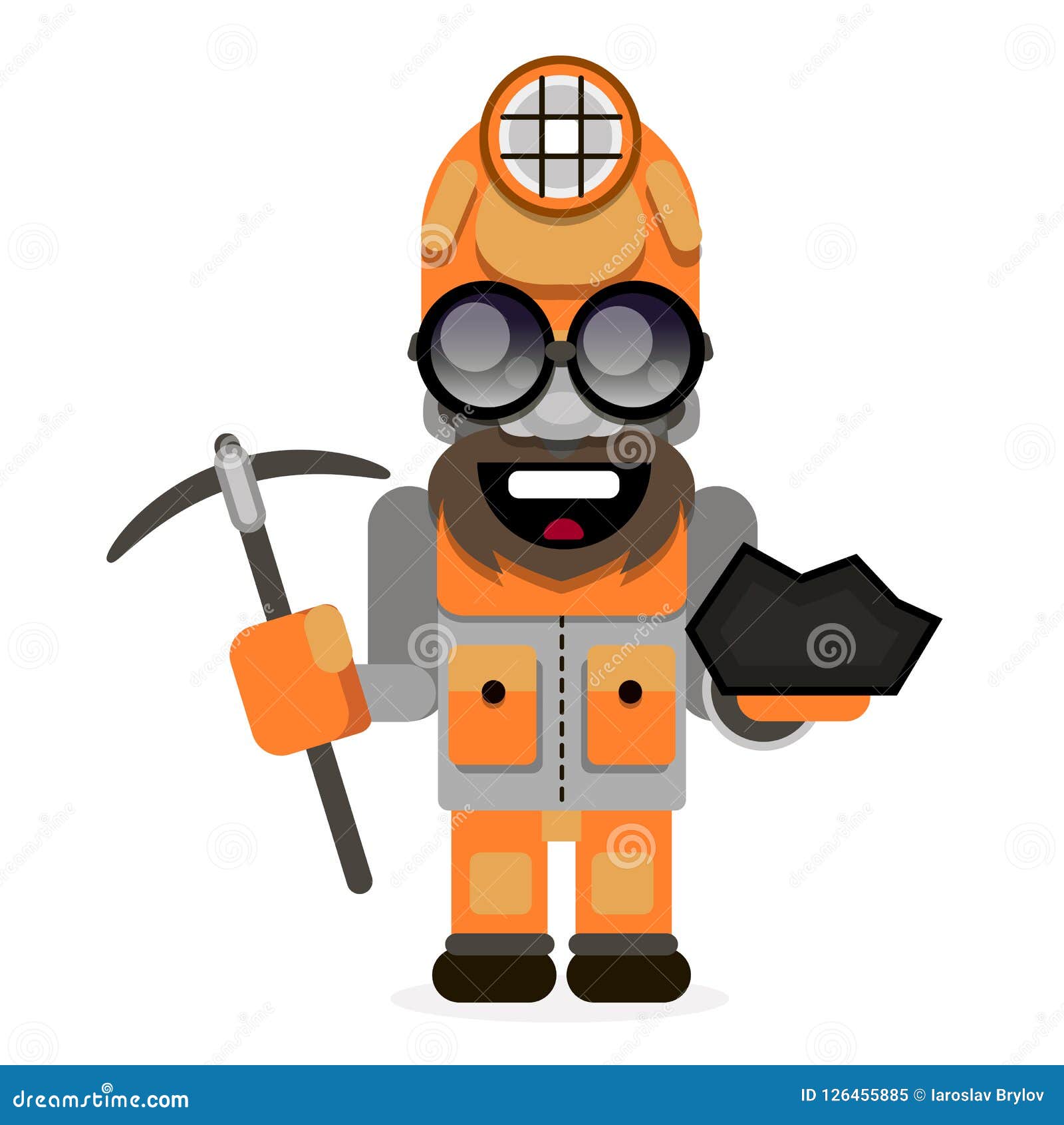 Illustration of a Coal Miner Striking Working Retro Background Stock ...
