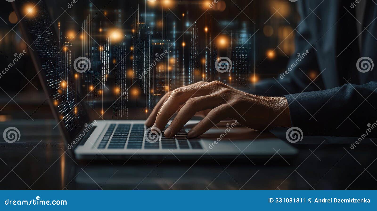 An Illustration Of Coding Programmer Using A Laptop With Circuit Board