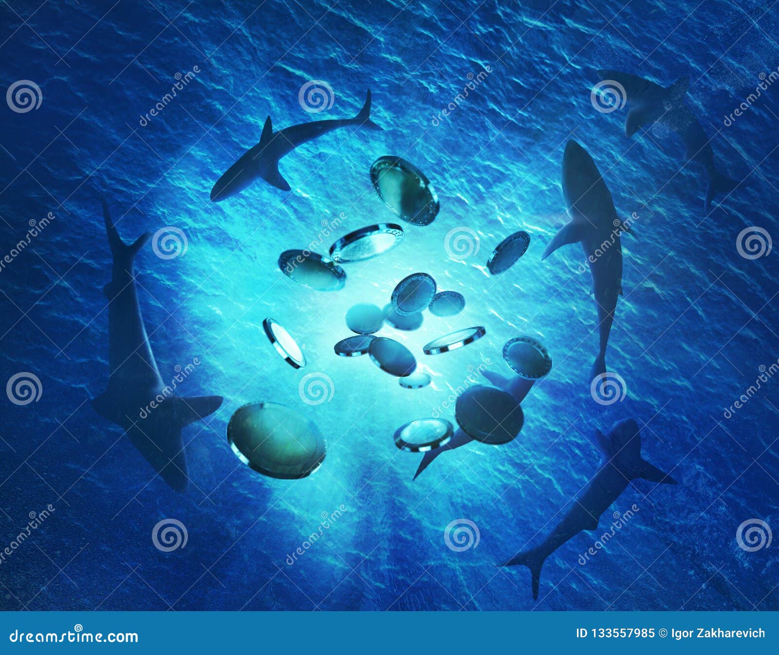 Underwater Circle Of Fish Stock Image | CartoonDealer.com #25299421