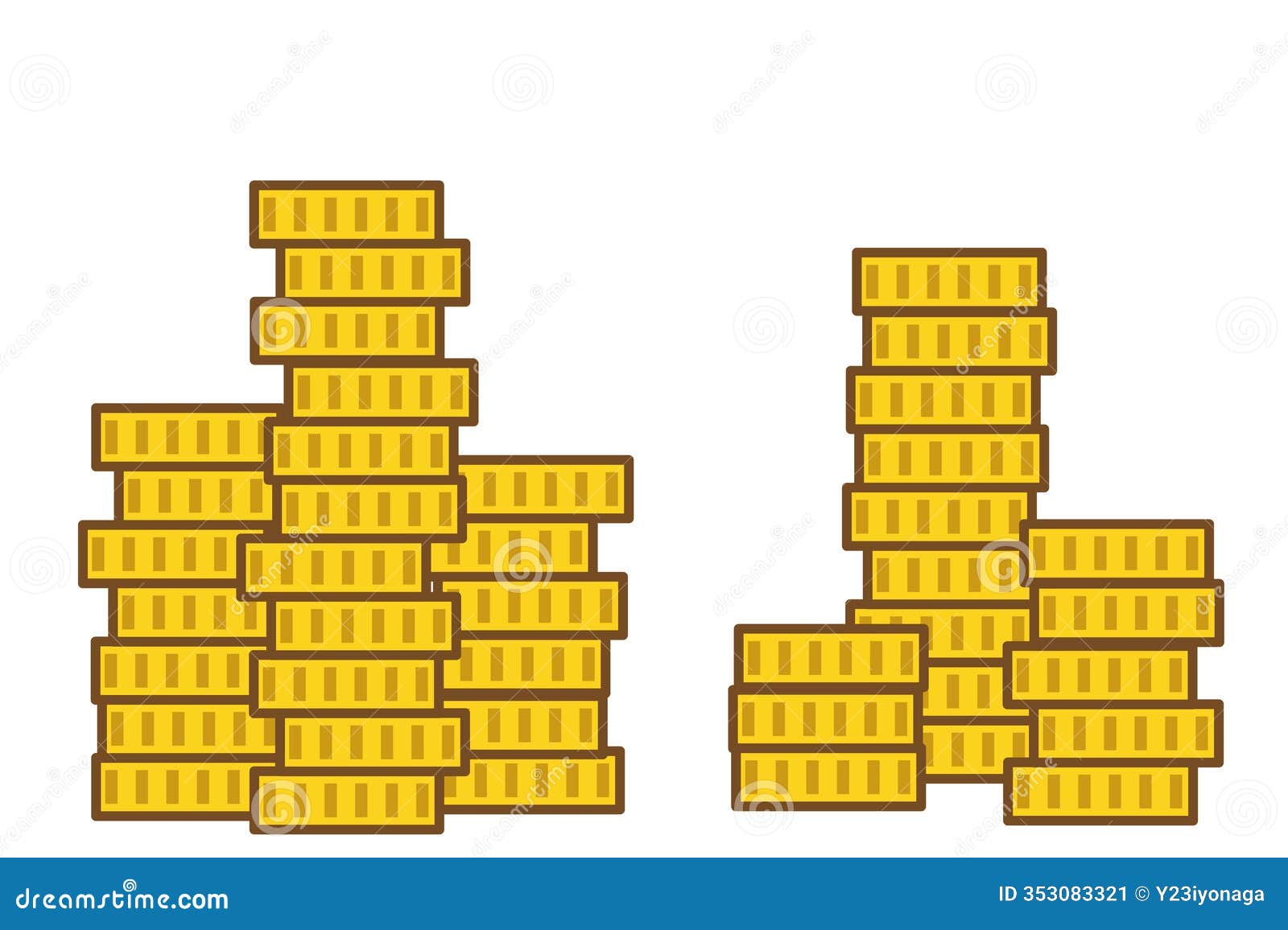 Illustration of Coins Piled Up in a Messy Manner Stock Vector ...