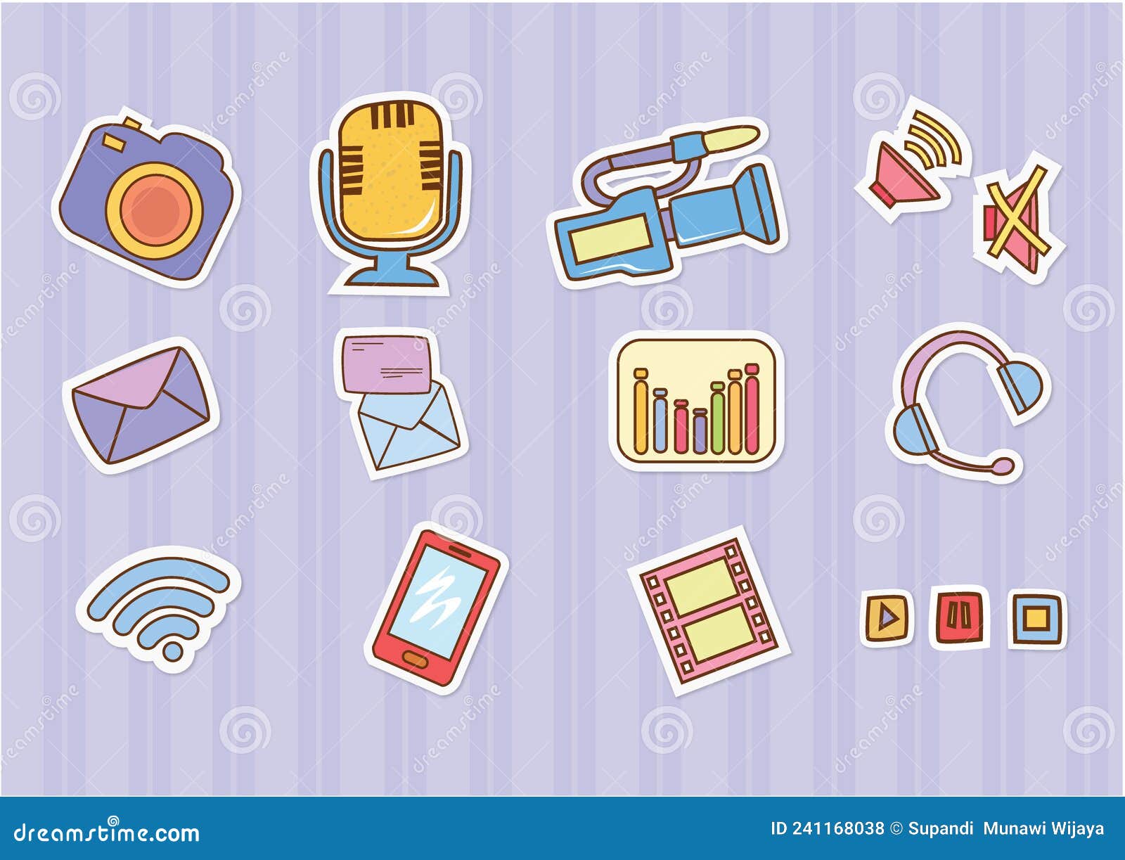 Illustration Collection of Set Vector Media Stock Vector - Illustration ...
