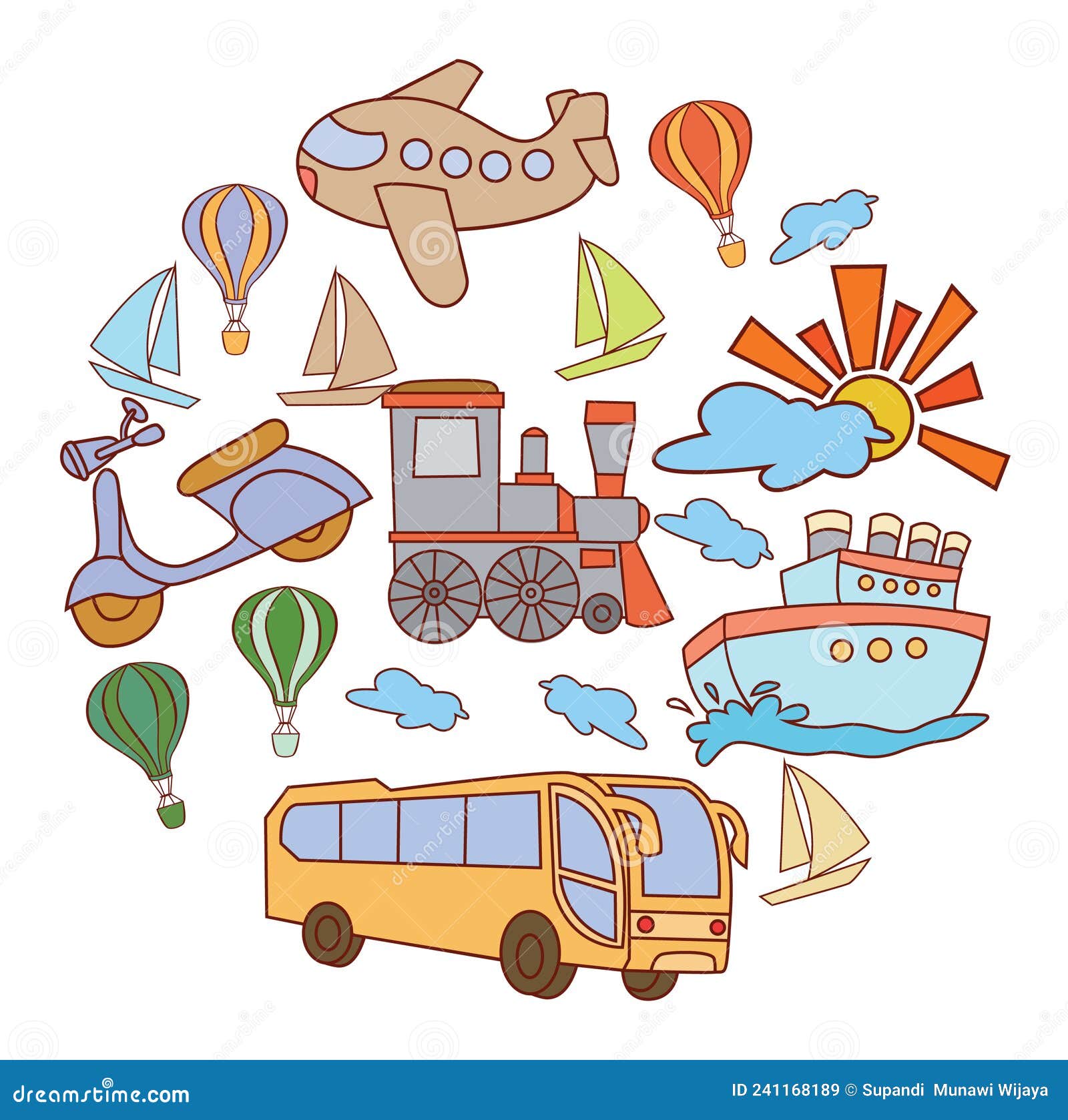 Illustration Collection of Set Vector Transportation Stock Vector ...