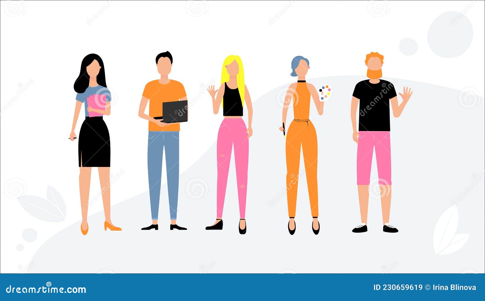 Illustration Collective Group People Bissines Stock Vector ...