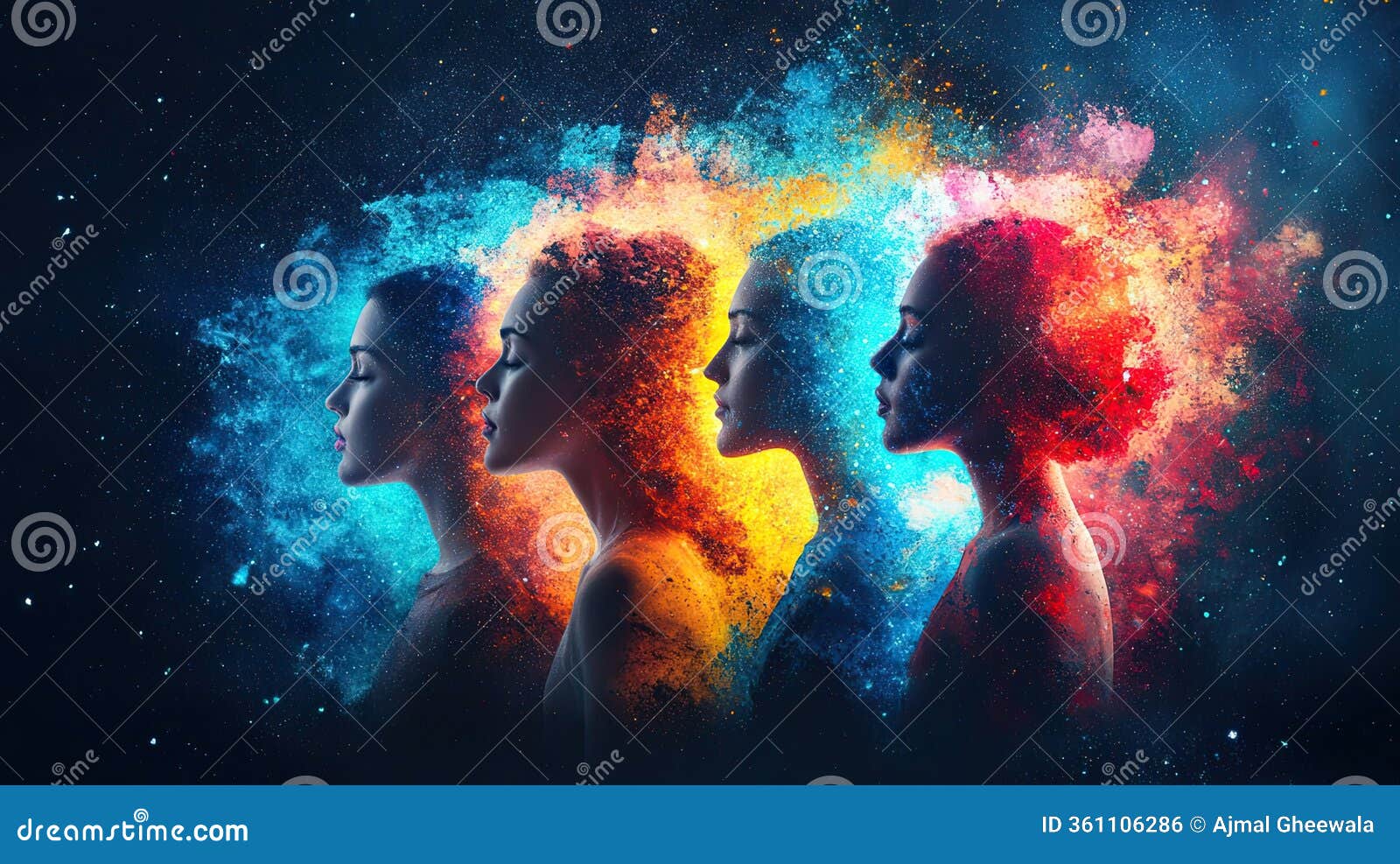 Collective Mind, Imagination, and Creative Mind. Concept Art ...