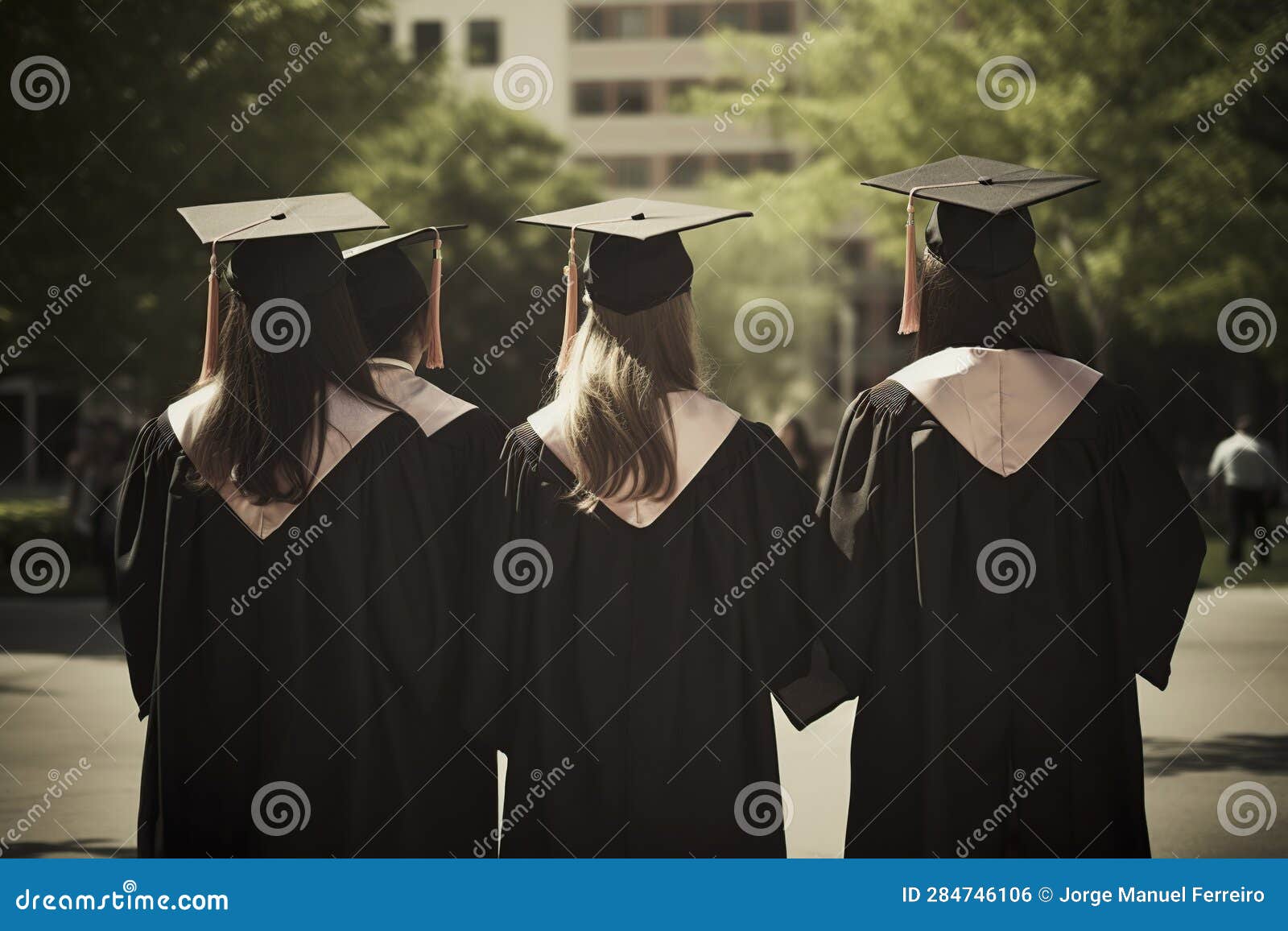Illustration, College Graduates, Ai Generative Stock Illustration ...