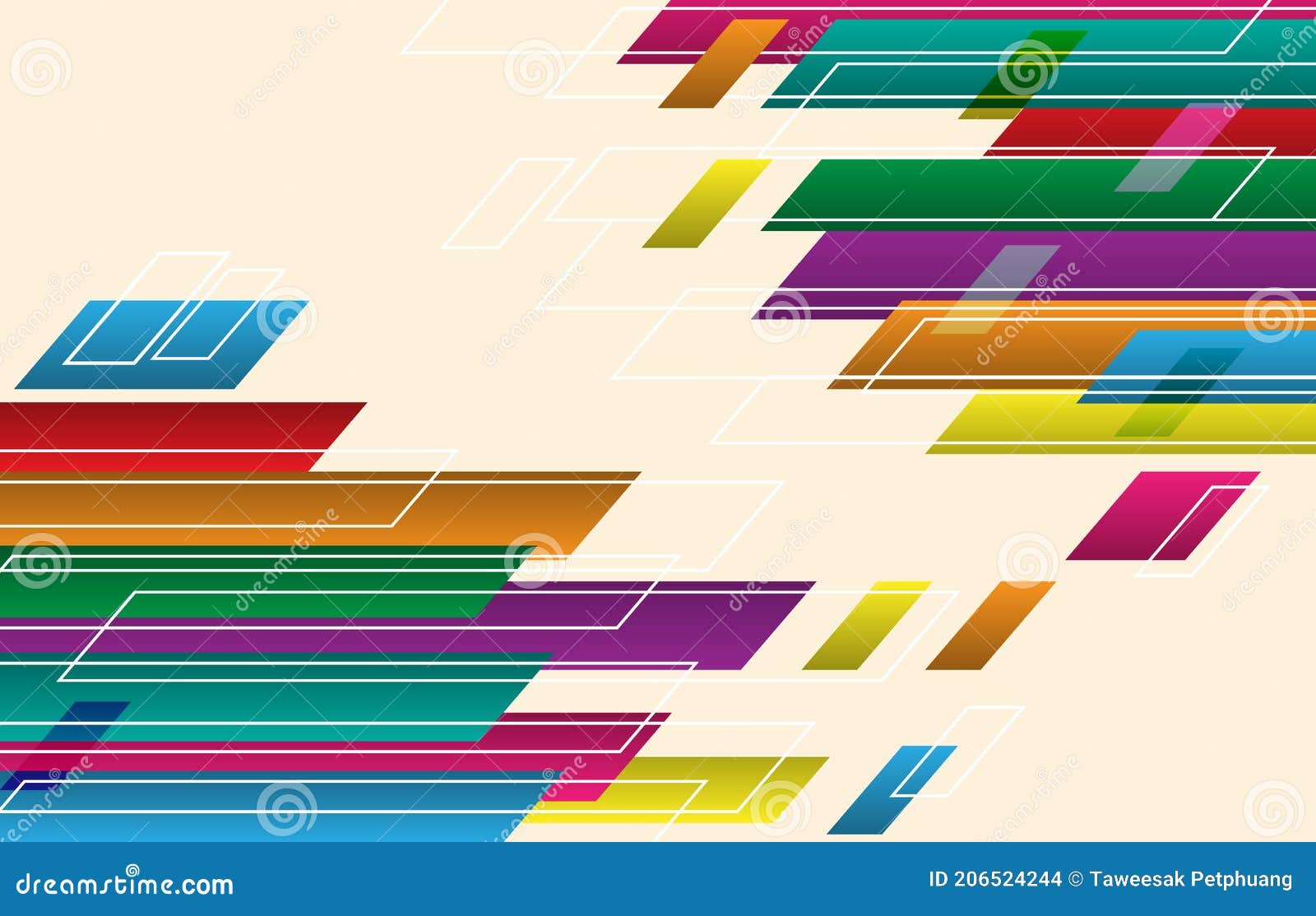 Trapezoidal Pattern In A Tilted Background With A Light Orange Gradient ...