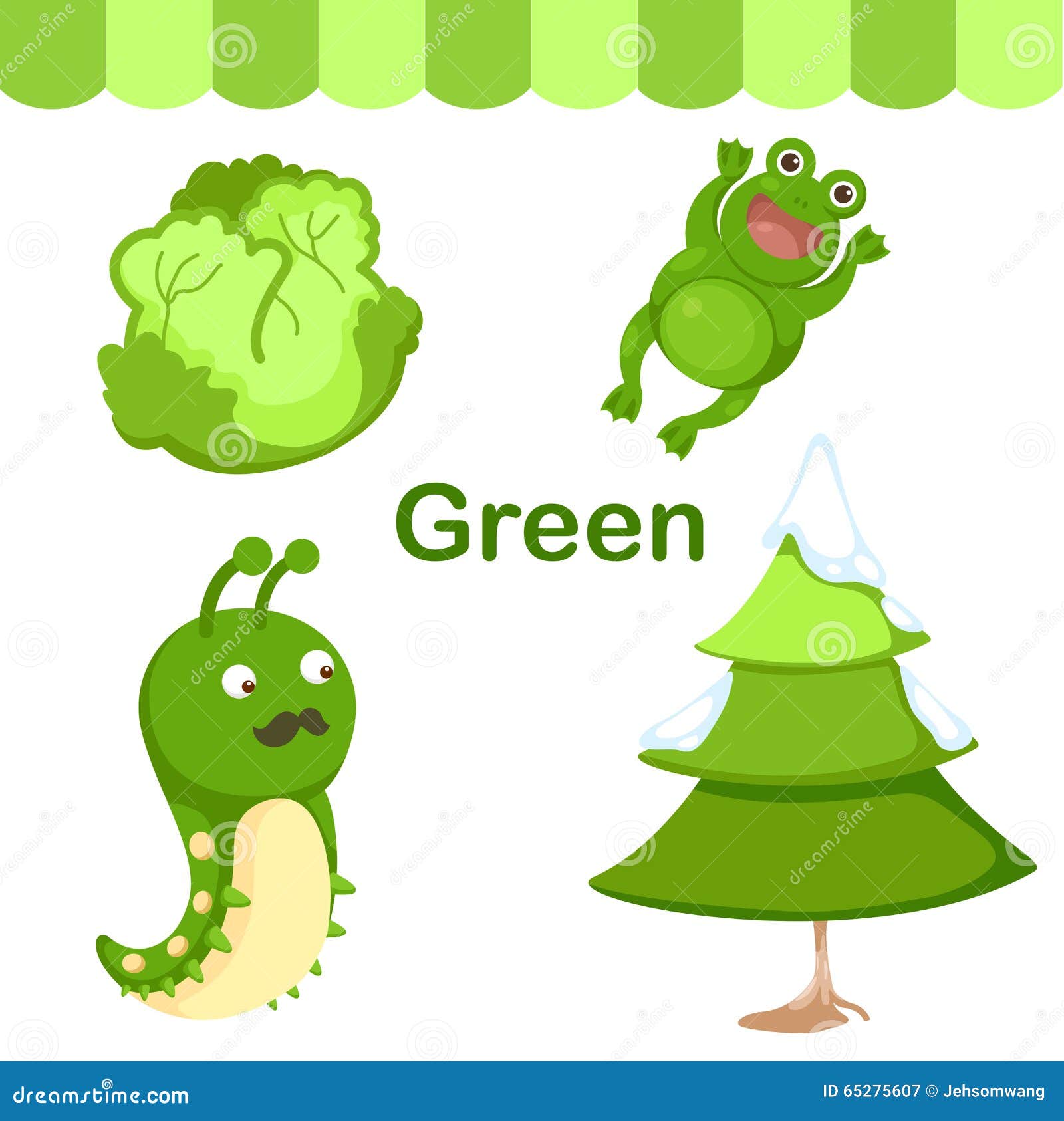 Illustration of Color Green Group Stock Vector - Illustration of animal ...