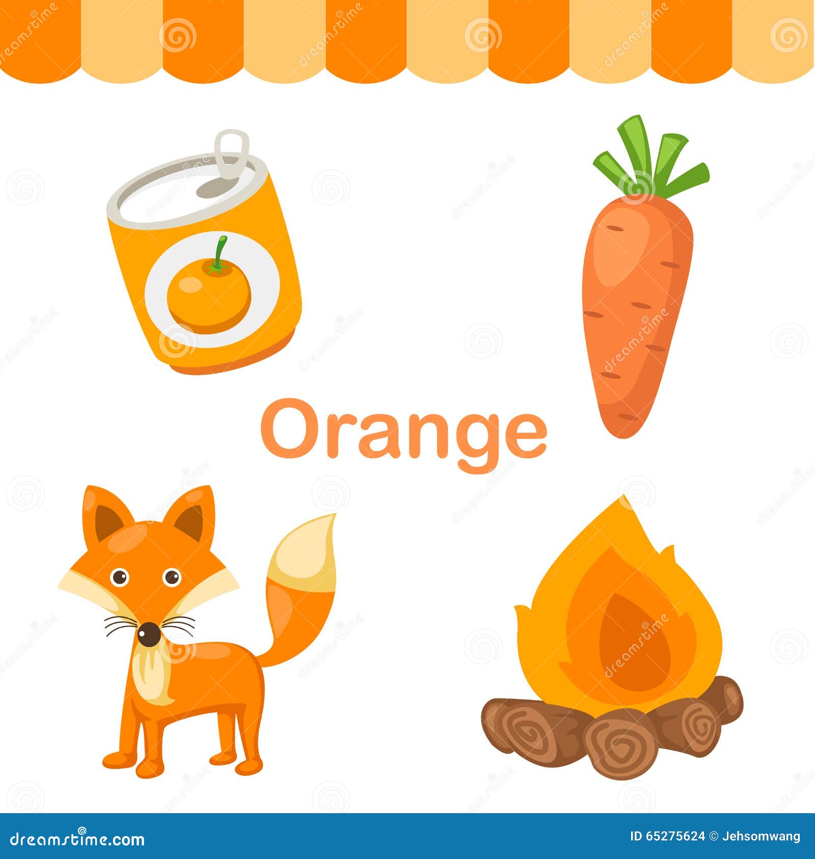 Illustration of Color Orange Group Stock Vector - Illustration of ...