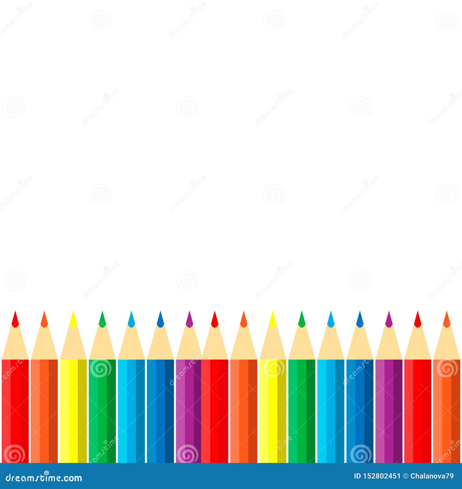 Illustration of a Color Pencils Frame Stock Illustration - Illustration ...