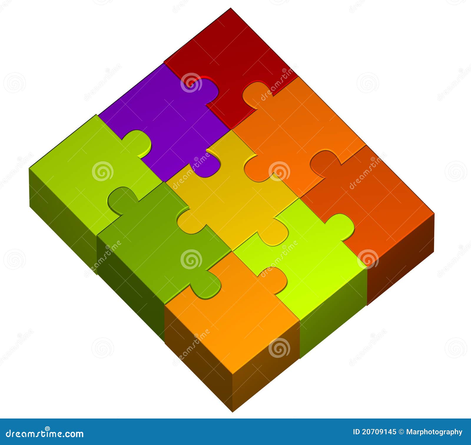Illustration of Color Puzzle Pieces Stock Illustration - Illustration ...