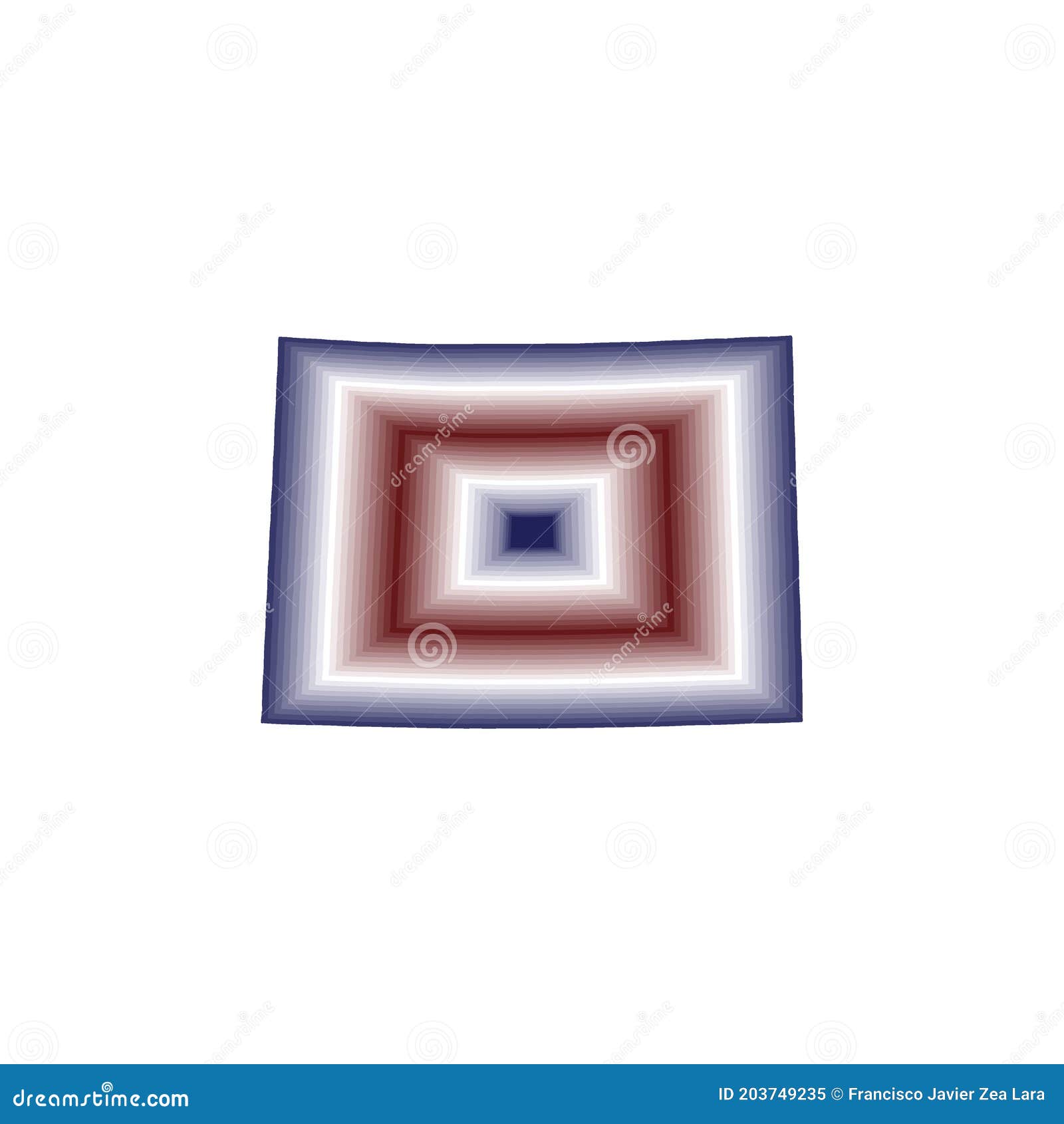 Illustration of the Colorado State Map with Red, Blue and White Color ...