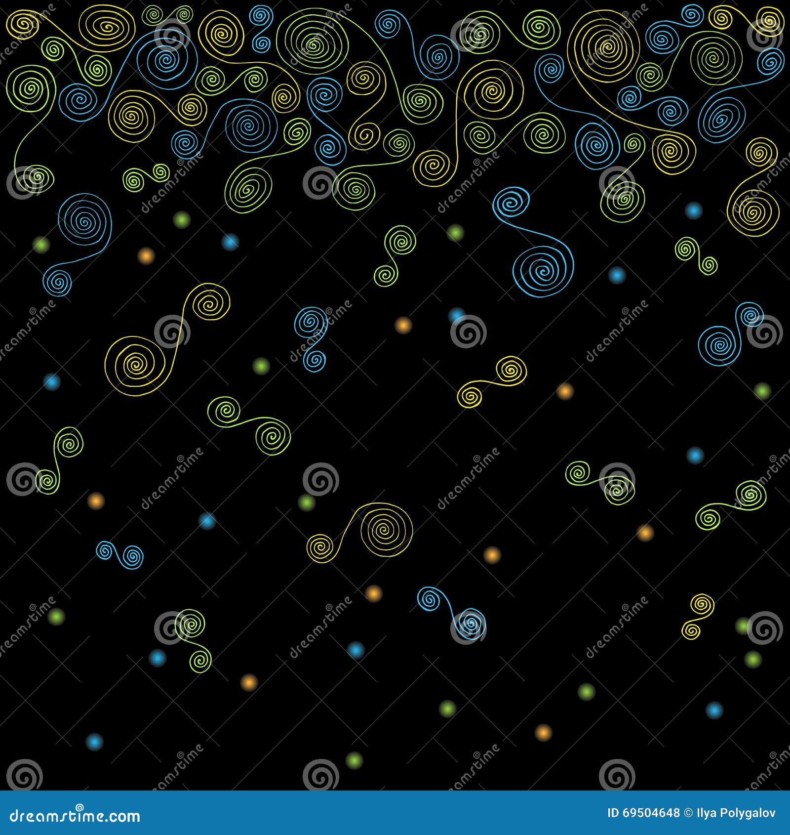 Illustration of Colored Curlicues Stock Illustration - Illustration of ...