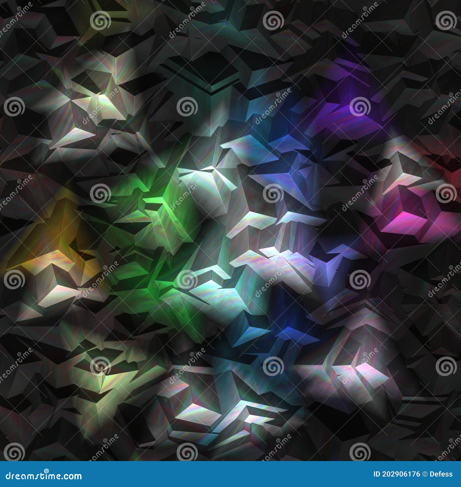 Illustration of Colored Glowing Crystals. Stock Illustration ...
