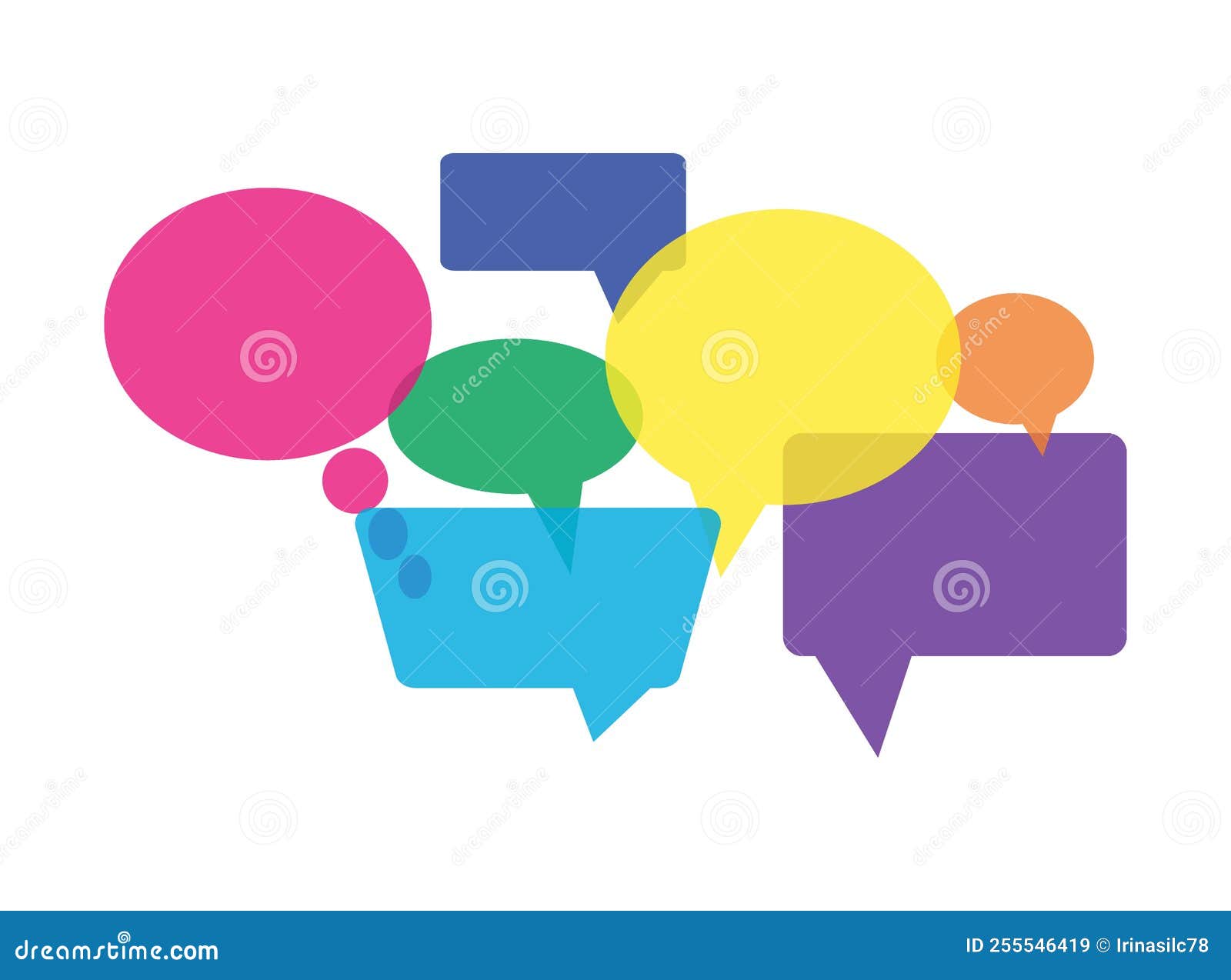 Illustration of Colored Speech Bubbles Stock Vector - Illustration of ...