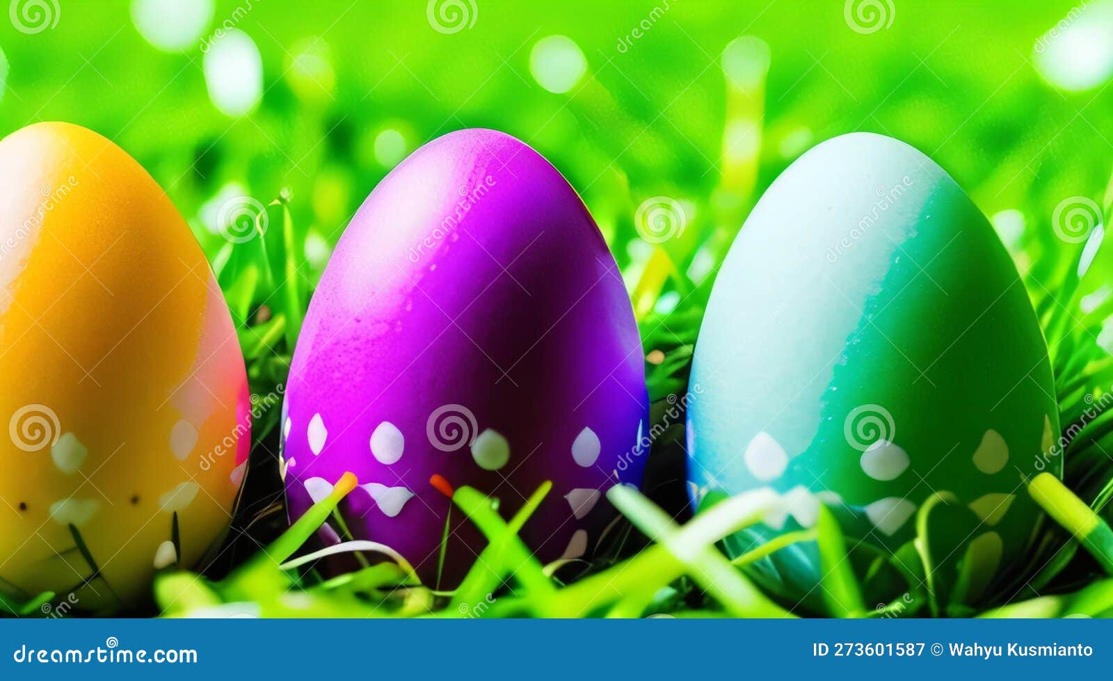 Colored Variations of Easter Egg Hunt Eggs Stock Image - Image of grass ...